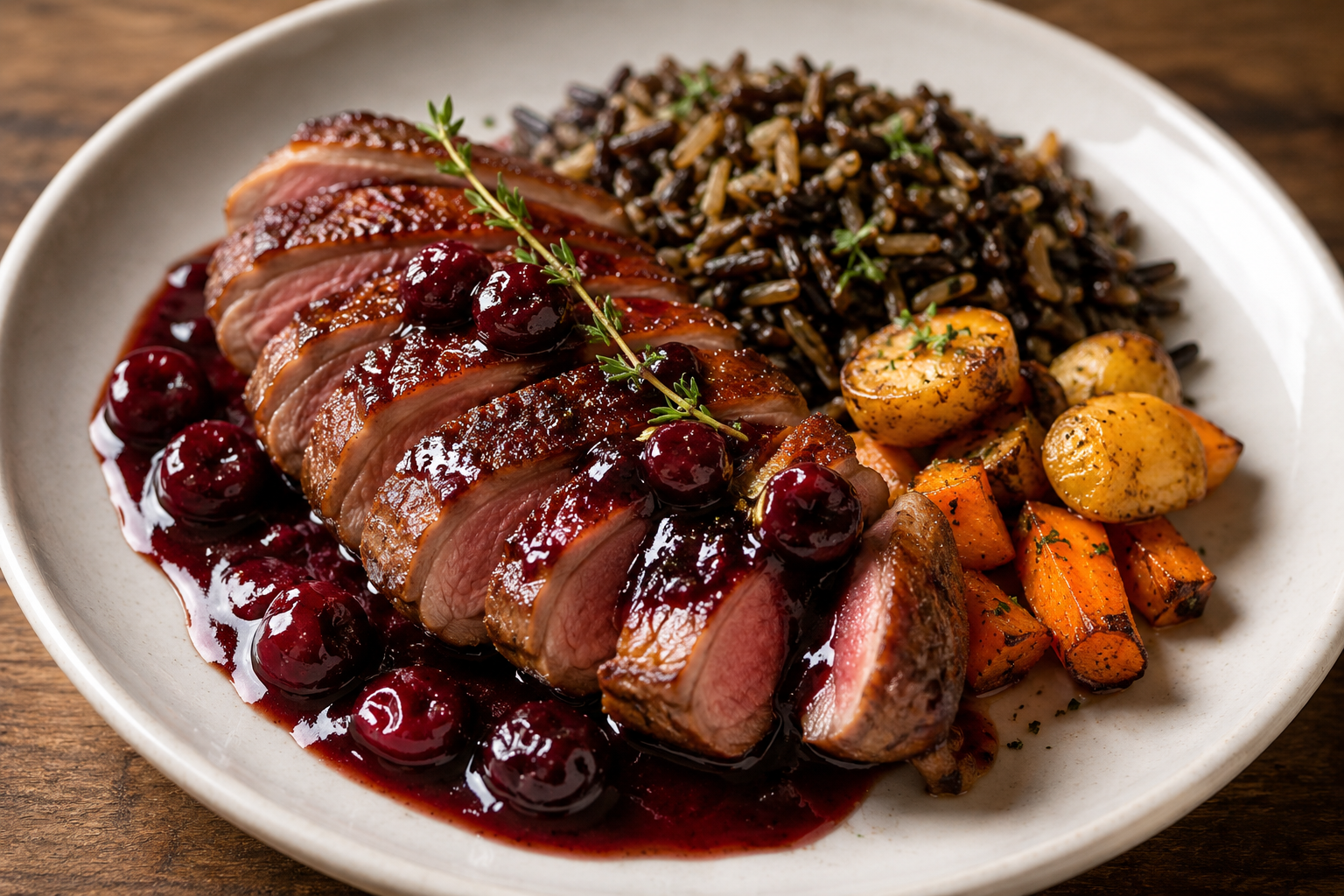 Pan-Seared Wild Duck Breast with Cherry Balsamic Sauce - Wisconsin ...
